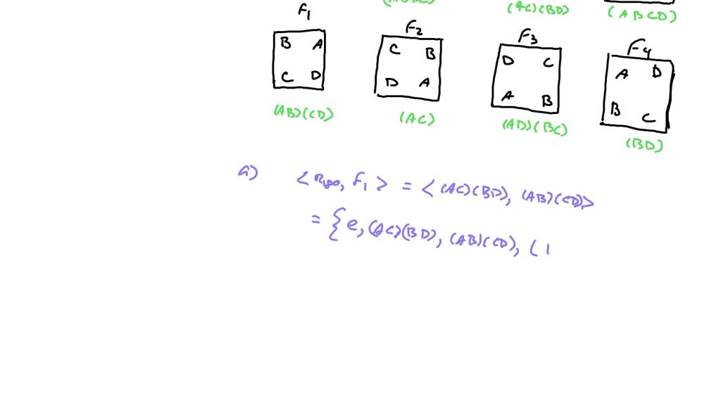 SOLVED: The dihedral group D8 = R0, R90, R180, R270, F1, F2, F3, F4 ...