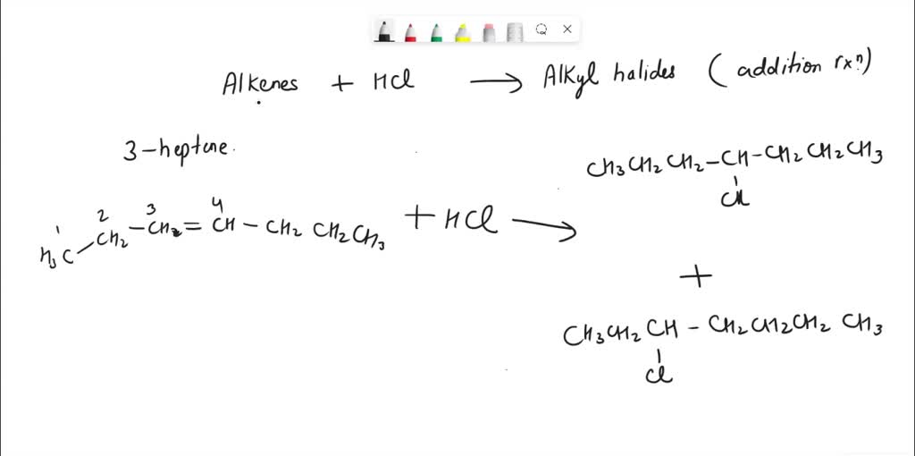 SOLVED: The reaction of 3-methyl-1-butene with hydrogen chloride gives ...
