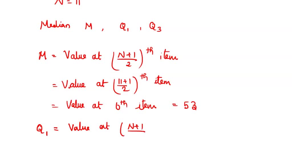 Determine the median and the first and third quartiles in the following ...