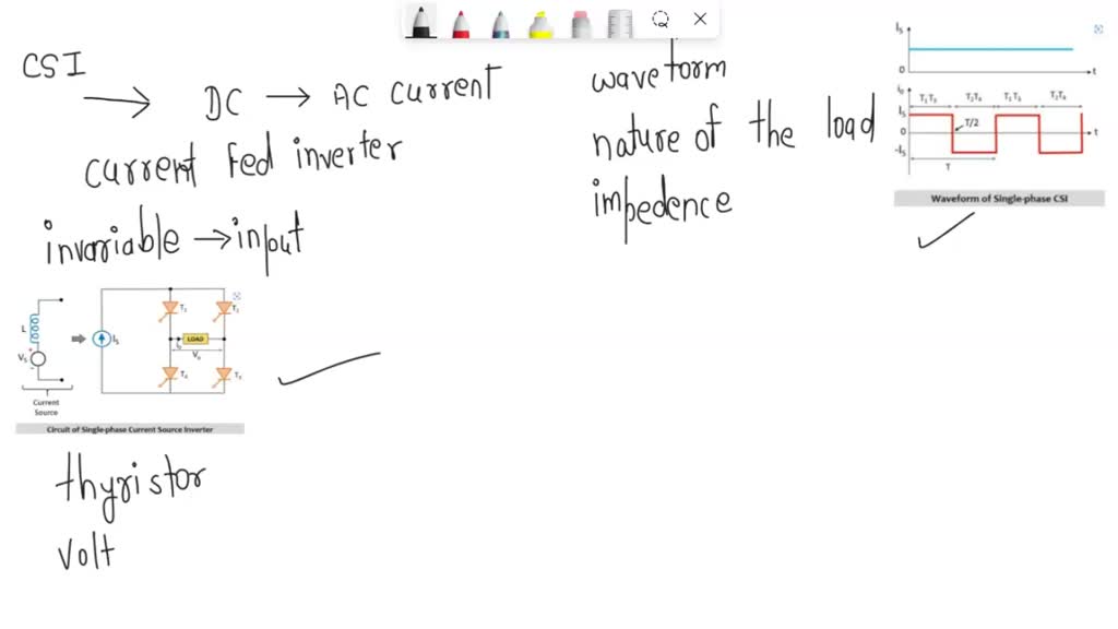 Solved Explain The Working And Mode Of Operation Of A Single Phase Current Source Inverter