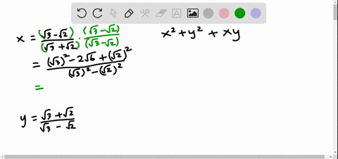 If x equal to root 3 minus root 2 upon root 3 root 2 and y...