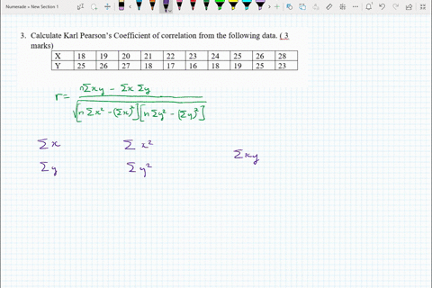 SOLVED: Calculate Karl Pearson's coefficient of correlation between the ...