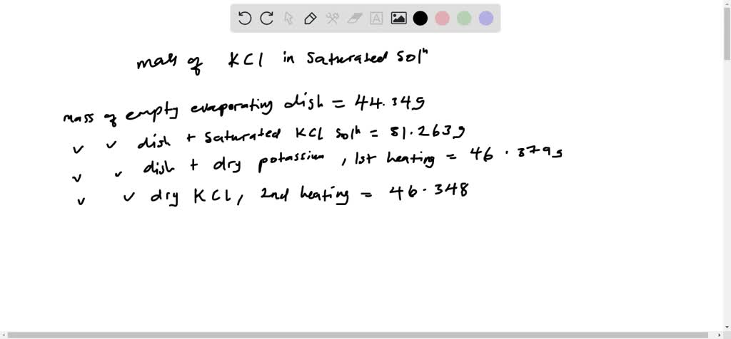 SOLVED: How do I set up the calculation of mass of saturated potassium ...