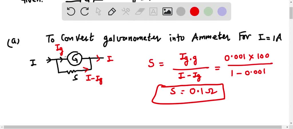 SOLVED: How will you convert 1mA full scale deflection galvanometer of ...