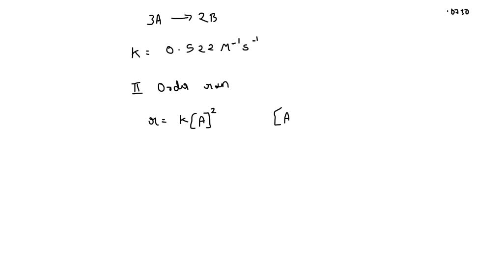 SOLVED: The reaction 3A + 2B was carried out at a constant temperature ...