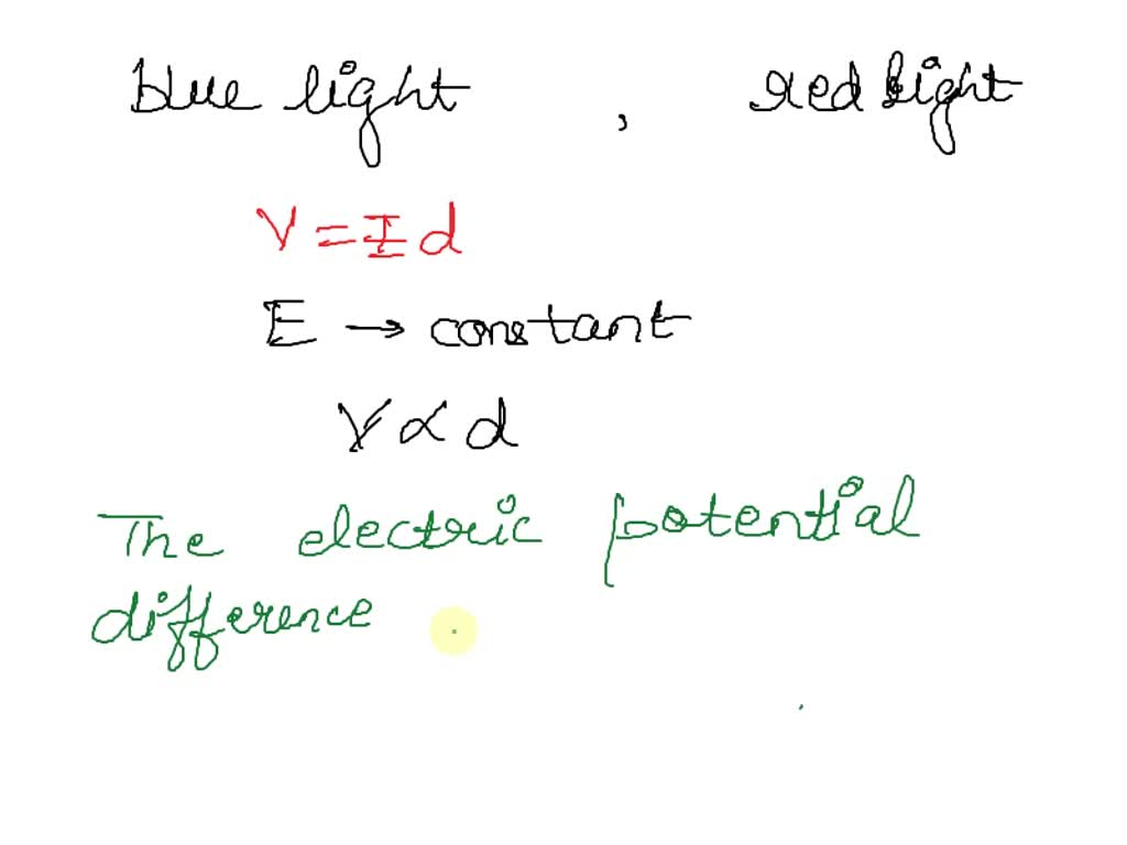 SOLVED: An LED that emits blue light has a minimum distance between its ...