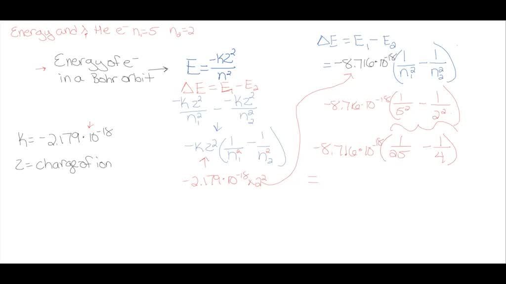 Solved Calculate The Energy And Frequency Of Light Emitted By Helium