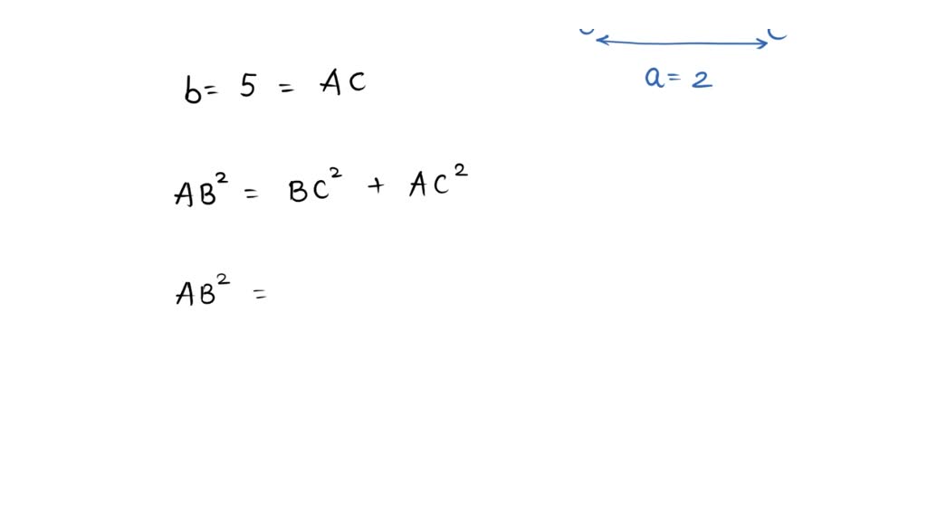 SOLVED: Two sides of aright triangle ABC (C is the right angle) are ...
