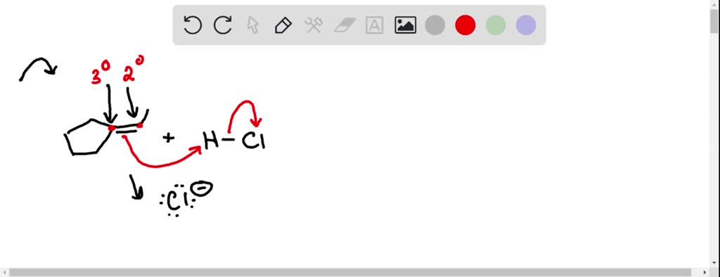 SOLVED: Shown below is the reaction of an alkene with an electrophile HCI For the mechanism step ...