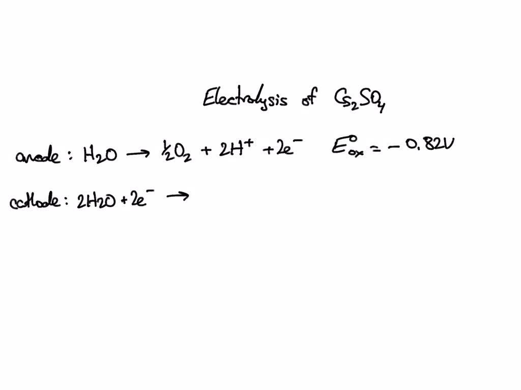SOLVED: Predict the half-cell reactions that occur when aqueous ...