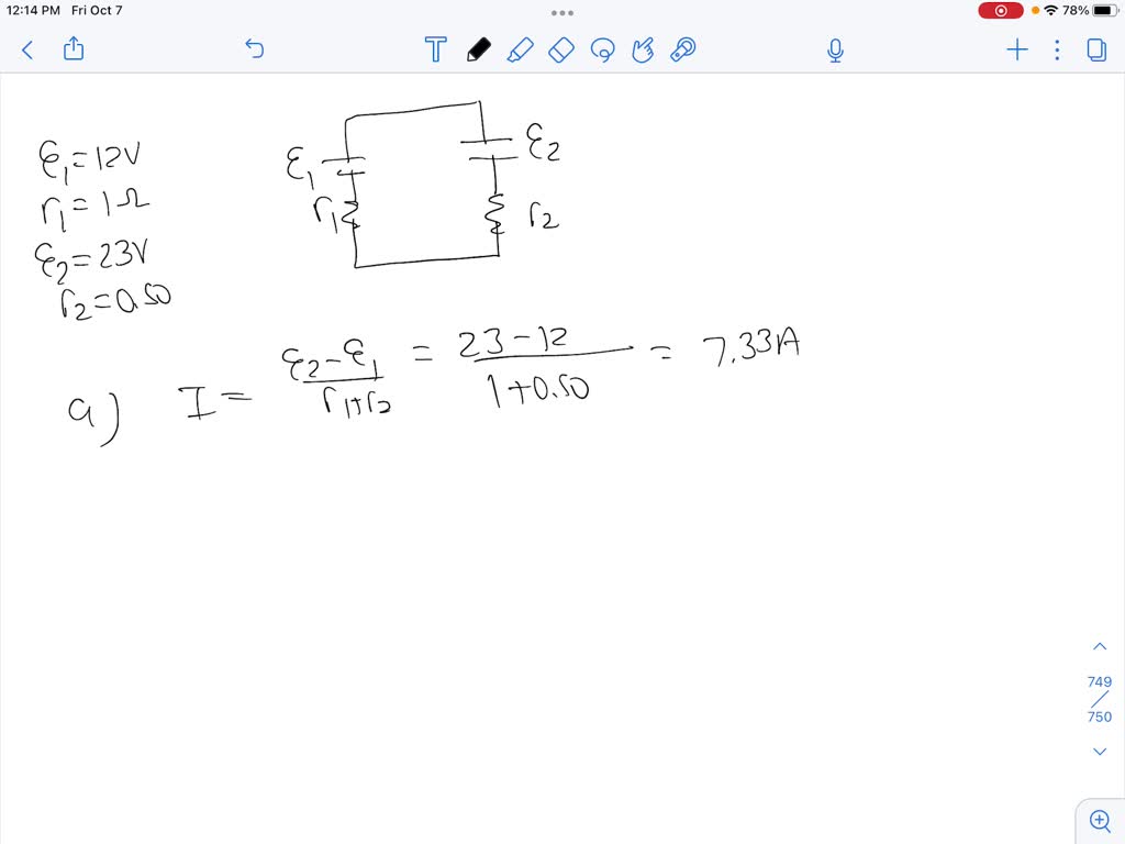 SOLVED: Two batteries with emf 1 and 2, with internal resistances r1 and r2 respectively, are ...
