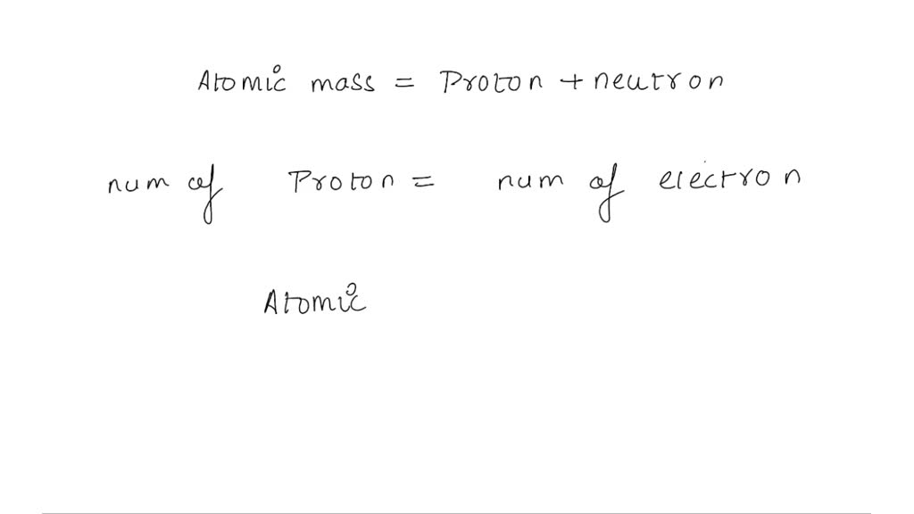 SOLVED: The atomic mass of an element is the combined mass of ...