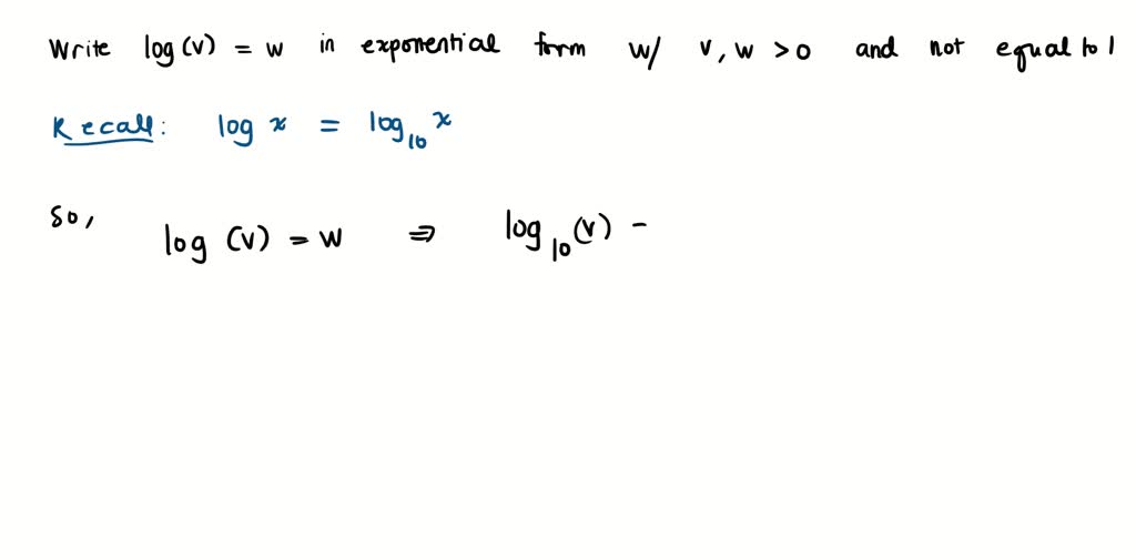 SOLVED: 'Below is a logarithmic equation, with numbers (represented ...