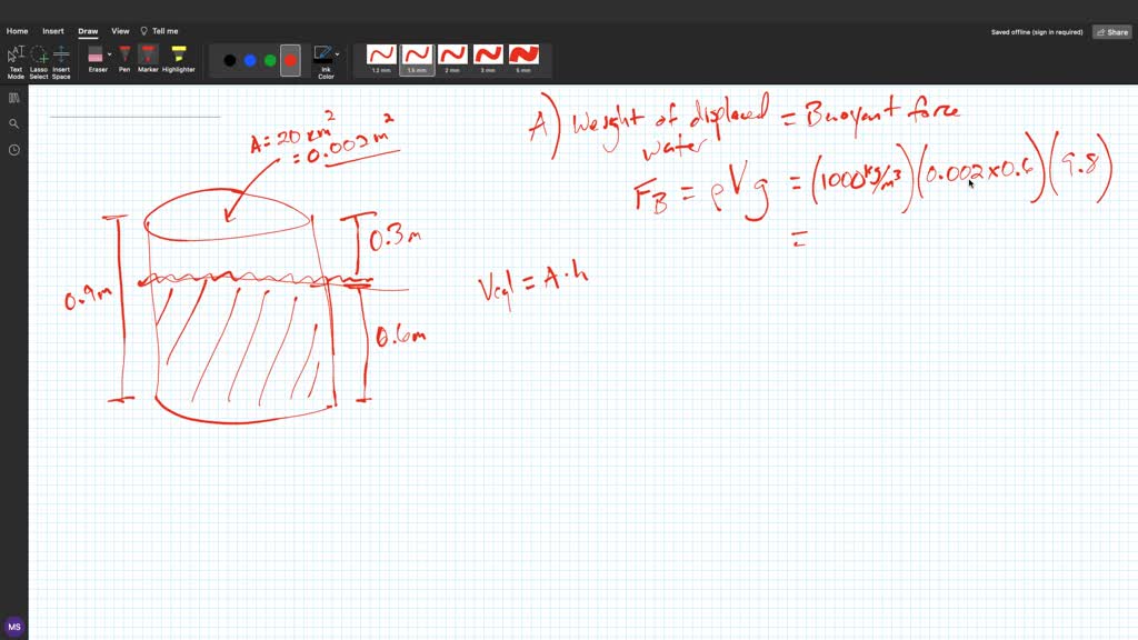SOLVED: A solid cylinder of wood has a cross-sectional area of 20 cm^3 ...