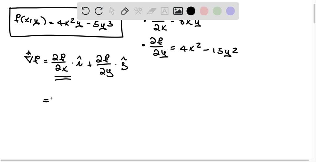 SOLVED: Find the gradient vector field of (x, y) = 4x^2y. How are they ...