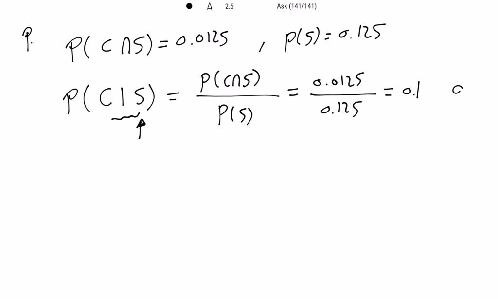 SOLVED: 9. At a large university, the probability that a student takes ...