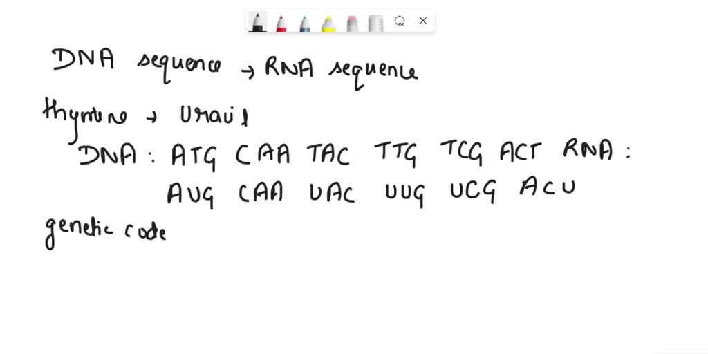 SOLVED: DNA: ATG CAA TACI TTG TCG ACT Which of the following is the ...