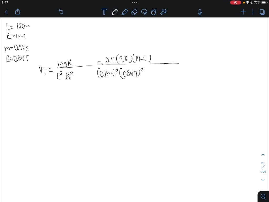 SOLVED: In the figure, a long rectangular conducting loop, of width L = 15 cm, resistance R = 14 ...