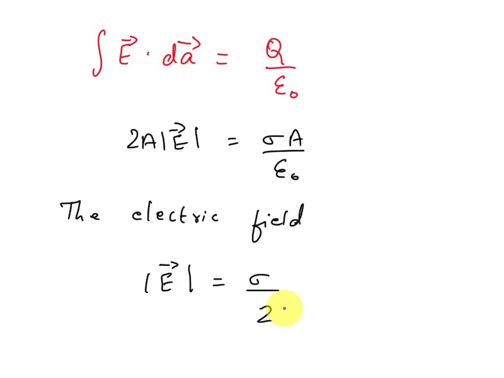 SOLVED: Use Gauss's law to derive the electric field due to uniformly ...