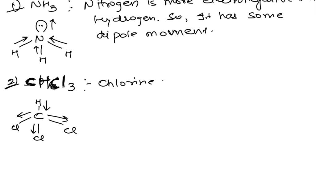 Which of the following has zero dipole moment? A. NH3 B. H2O C. BCl3 D. SO2