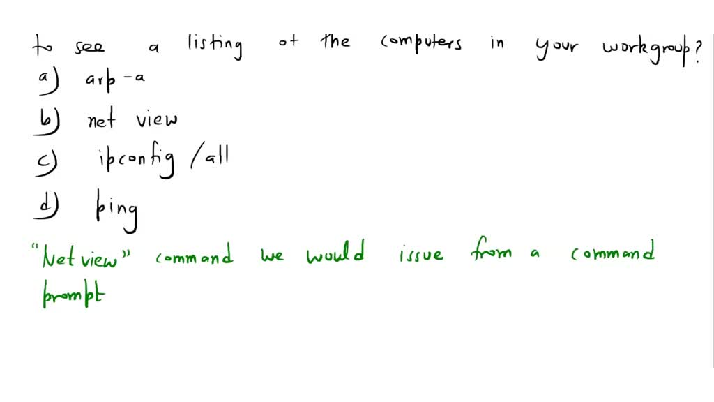 SOLVED: Listen to exam instructions. Which of the following commands should you use to check the ...