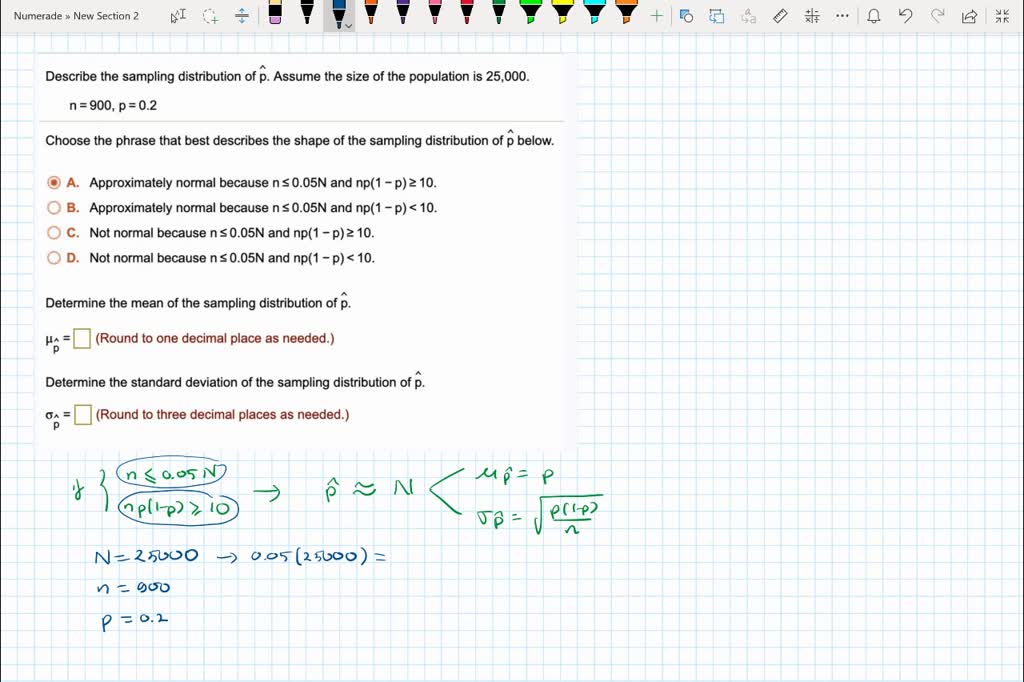 SOLVED: Q3: Sampling distributions Draw a simple black-and-white line ...