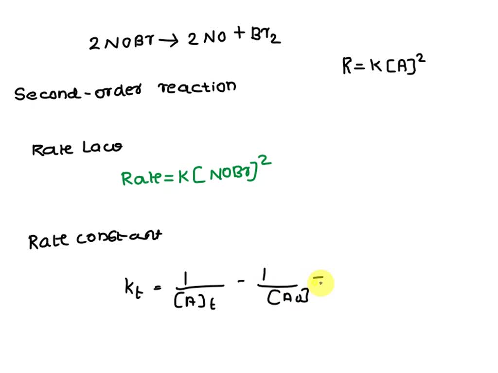 SOLVED: Nitrosyl bromide decomposes by the reaction 2 NOBr(g) -> 2 NO(g ...