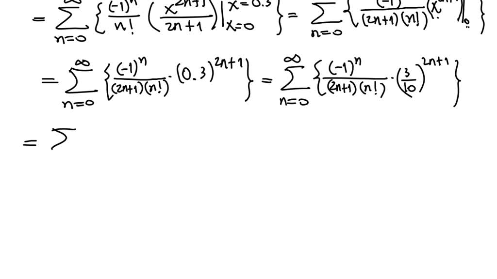 SOLVED: Use series to estimate the following integral's value with an ...