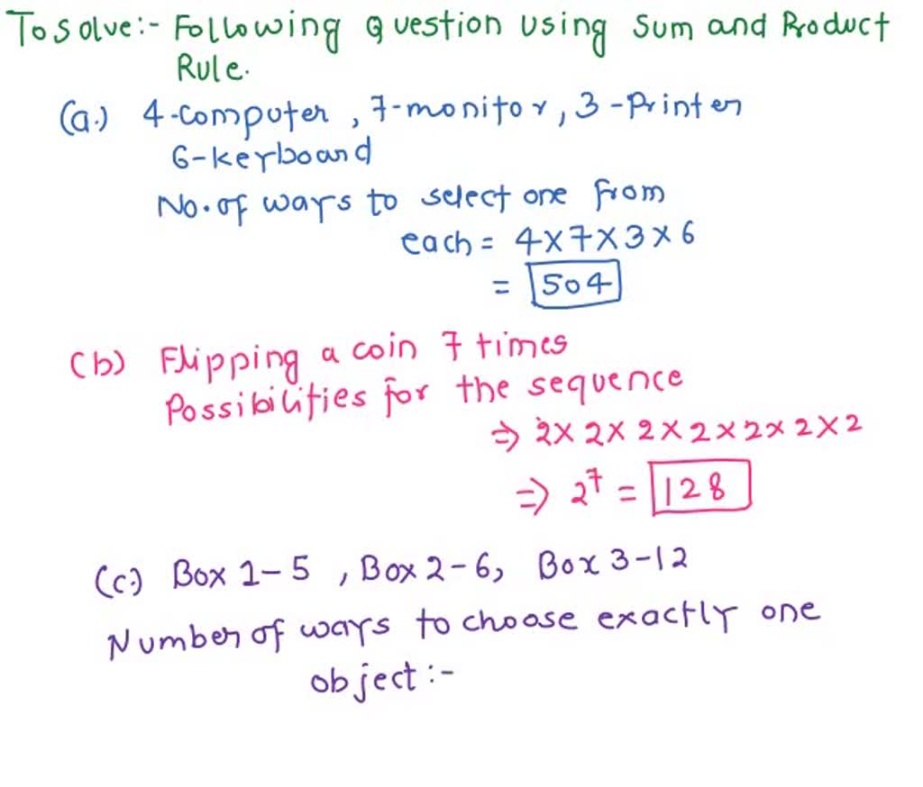 SOLVED: a. A computer store sells 4 types of computers, 7 types of ...