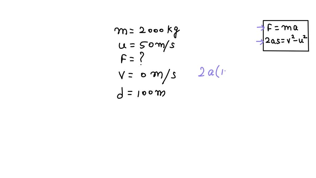 SOLVED: A train with mass of 2000 kg coasts on a frictionless track ...