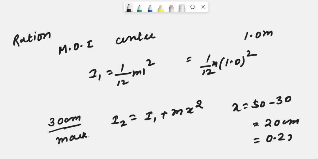 A slender uniform rod 100.00 cm long is used as a meter stick. two ...