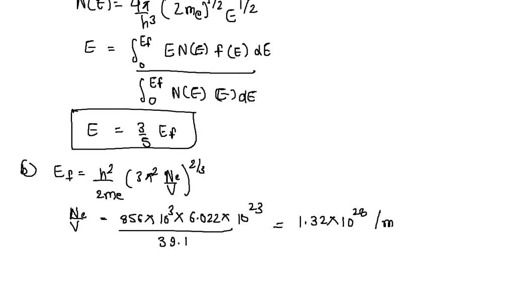 SOLVED: 1) Calculate the average kinetic energy of electron in three ...