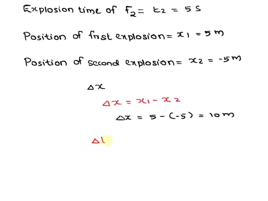 SOLVED: A firecracker explodes in reference frame S at t = 1.0 s. A second firecracker explodes ...