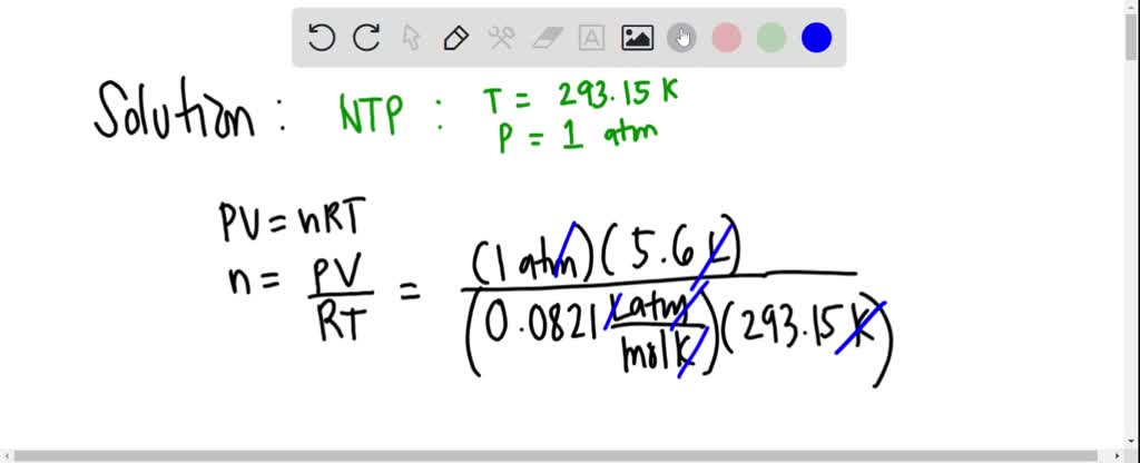 SOLVED: M gram of a substance when vapourised occupy a volume of 5.6 ...