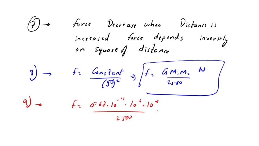 SOLVED: Based on the measured force between objects that are 10 meters apart, how can you find ...