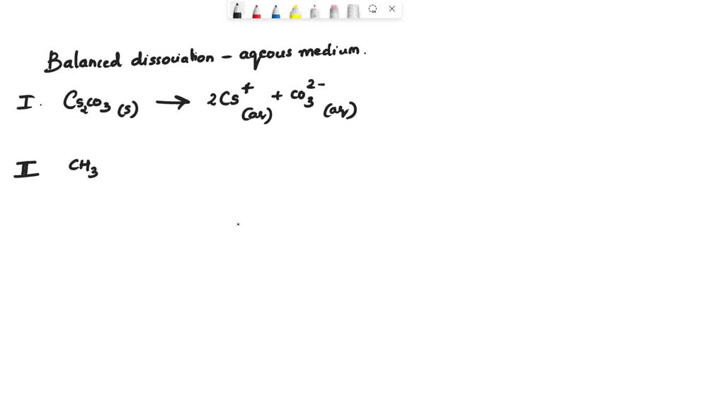 Complete the balanced dissociation equation for the compound below in ...