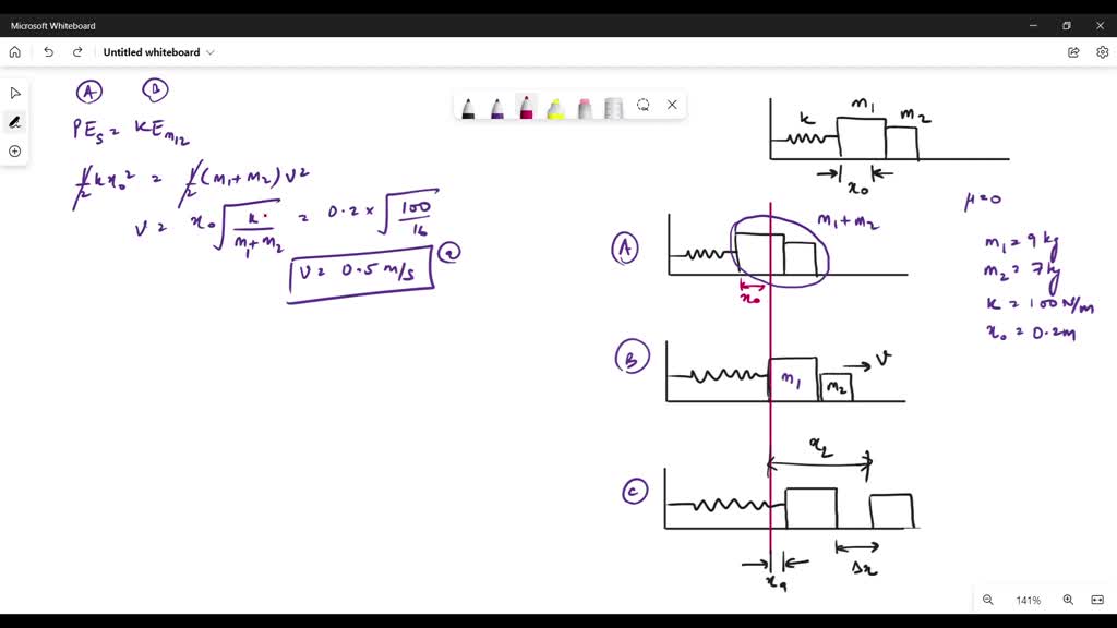 SOLVED: An object of mass m1=9.00 kg is in equilibrium while connected to a light spring of ...