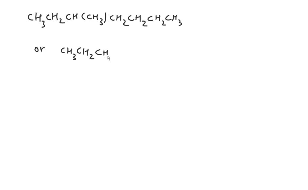 SOLVED: Draw the structural condensed formula of the skeletal structure ...