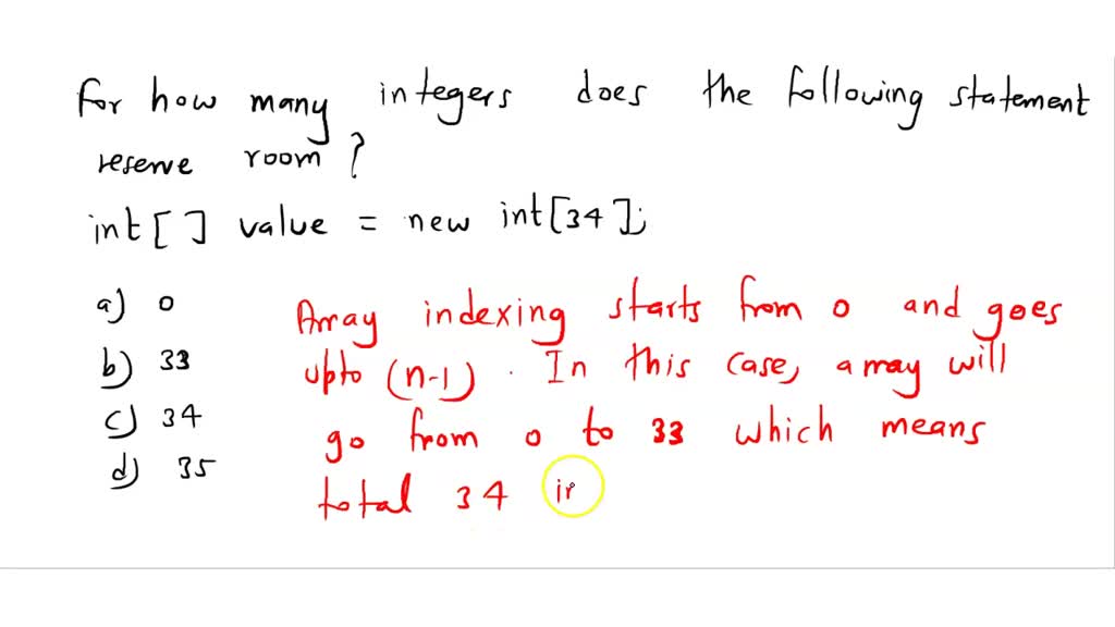SOLVED: For how many integers does the following statement reserve room ...