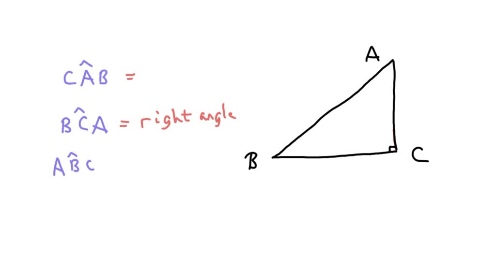 SOLVED: What type of angle is a) CAB? b) BCA? c) ABC? A B