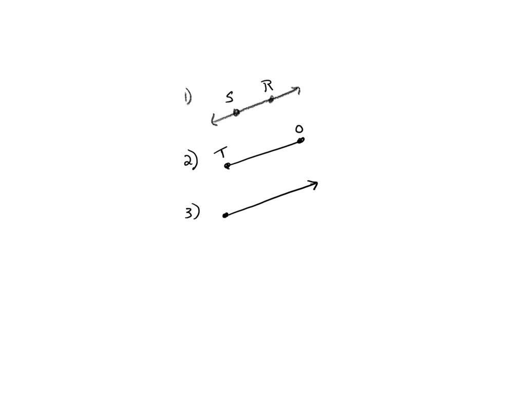 SOLVED: Draw a pictorial model of each geometric figure 1. line SR 4 ...