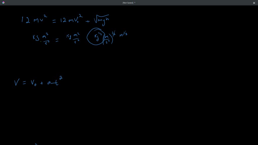 SOLVED: Show by dimensional analysis that the equations are correct or incorrect. a. 12 𝑚𝑣2 = 12 ...