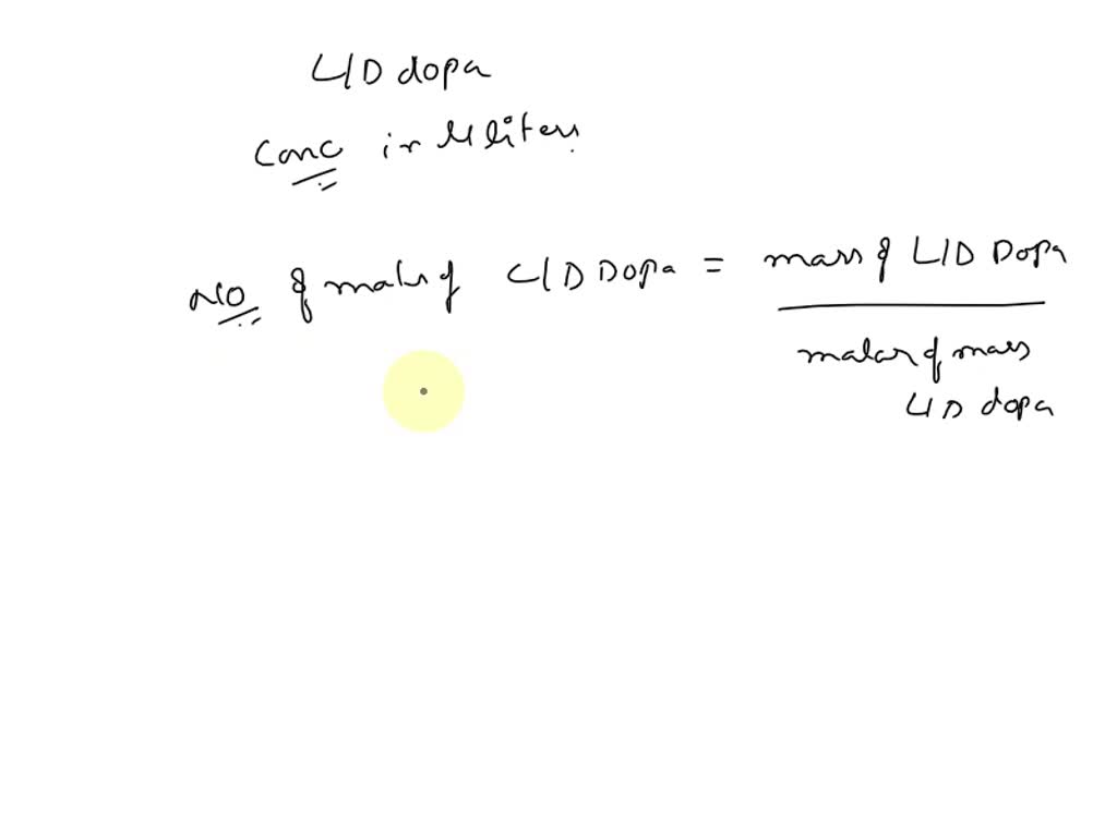 SOLVED: How do I calculate the substrate concentration of L/D-DOPA from ...