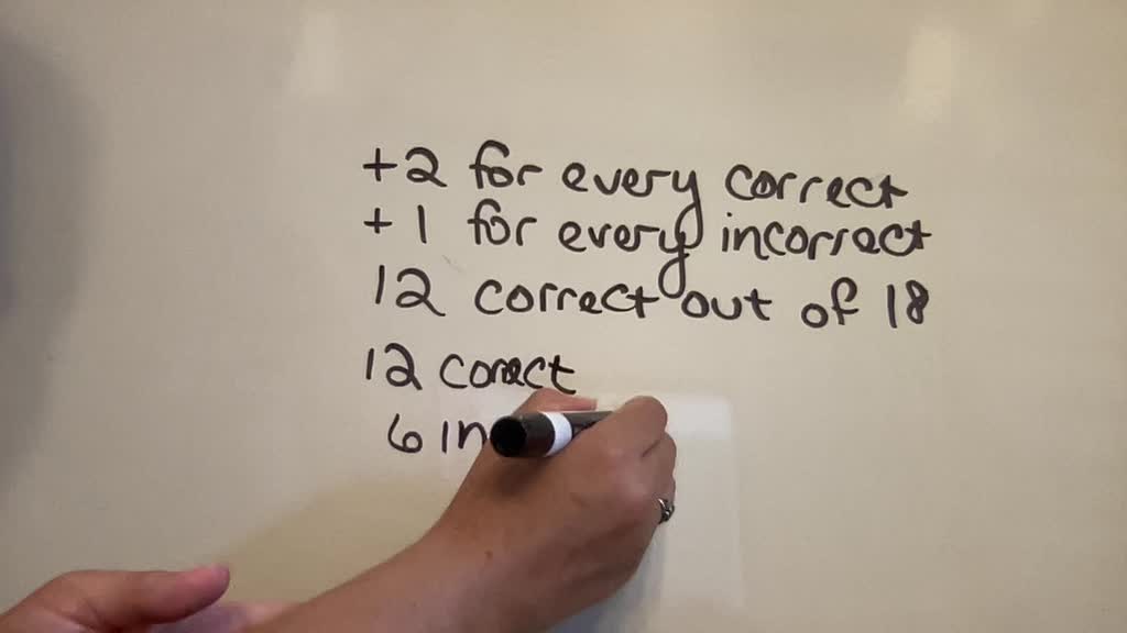 In a Math test (+2) marks are given for every correct answer and 1 mark ...