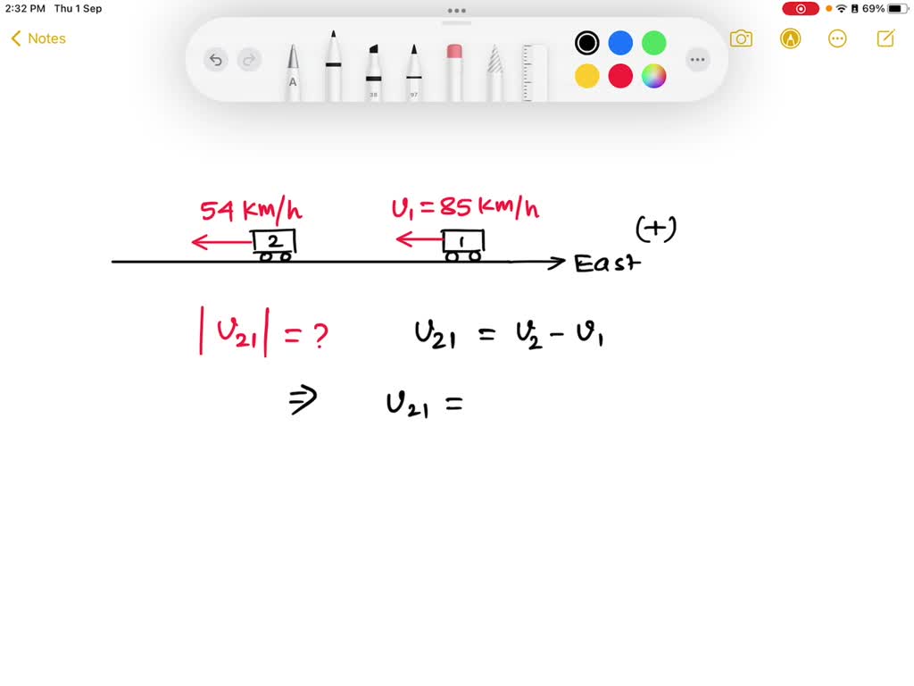 SOLVED: Two cars approach each other; both cars are moving westward ...