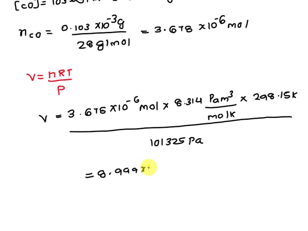 SOLVED What Is The Concentration In a Ppmv And b Percent By Volume SOLVED What Is The Concentration In a Ppmv And b Percent By Volume