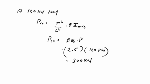 Determine the critical load using euler column formula given...
