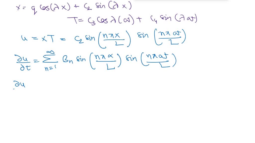 Solved Texts 1a Wave Equation 1 D Separation Of Variables Using Separation Of Variables
