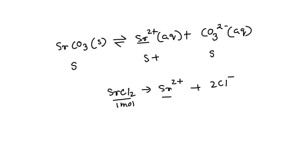 SOLVED: What is the molar solubility of strontium carbonate in a ...