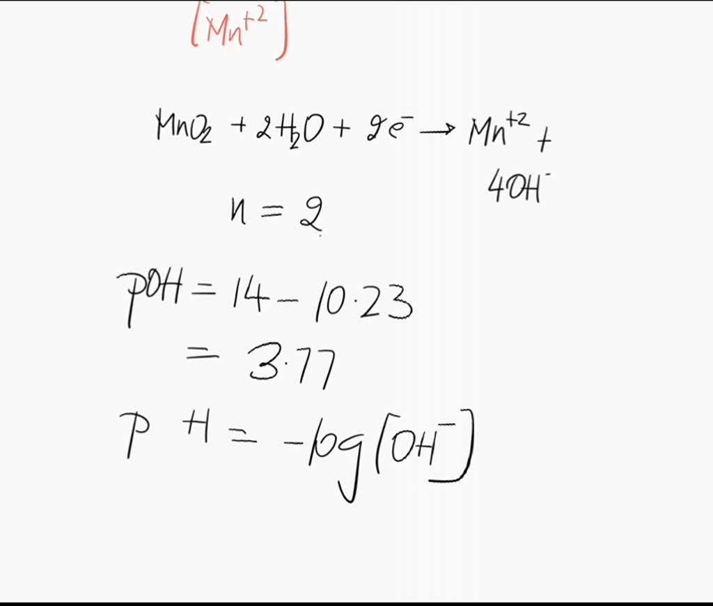 SOLVED An MnO2 s Mn2 laq Electrode In Which The PH Is 10 30 Is SOLVED An MnO2 s Mn2 laq Electrode In Which The PH Is 10 30 Is